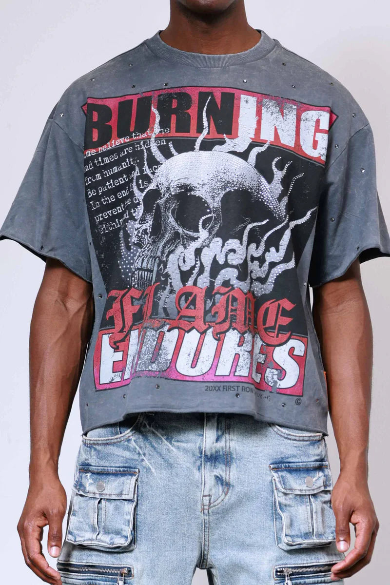 First Row -(FRM3026B) Flames | Clique Apparel